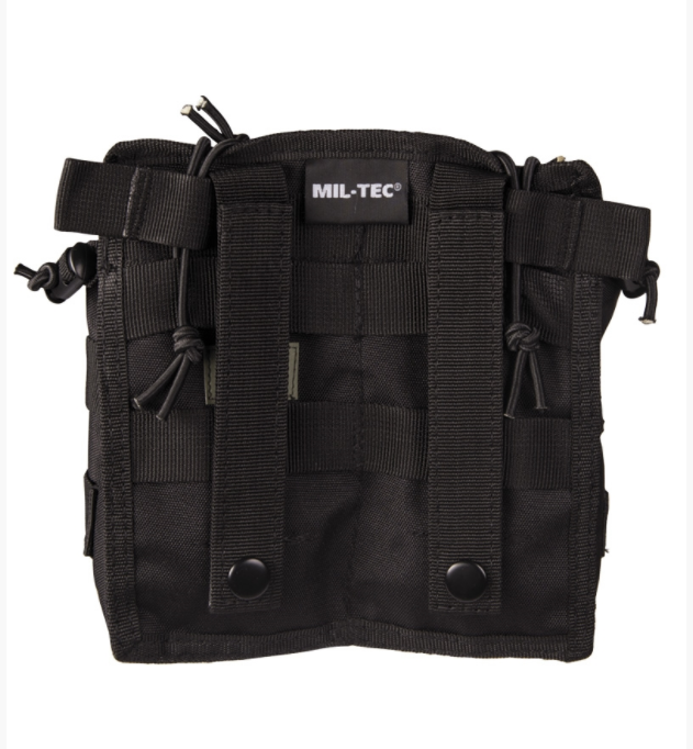 OPEN TOP MAGAZINE POUCH DOUBLE ZWART - 't Amerikaantje